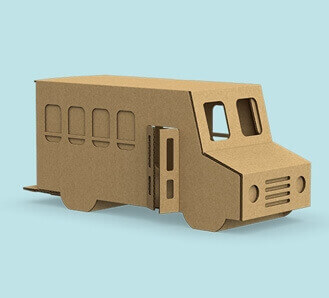 Cardboard School Bus